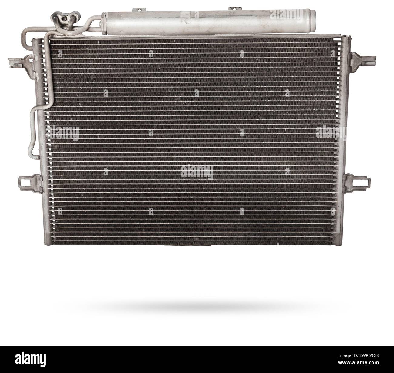 Car radiator heater isolated on white background. Spare cooling system ...