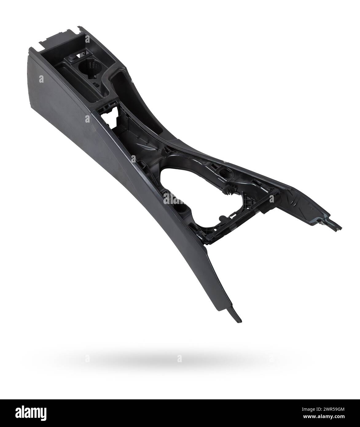 Dismantled car center console on a white isolated background in a photo ...