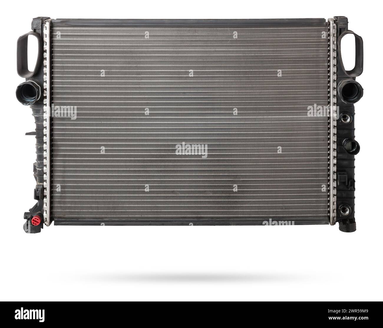 Car cooling radiator isolated on white background. Spare cooling system ...