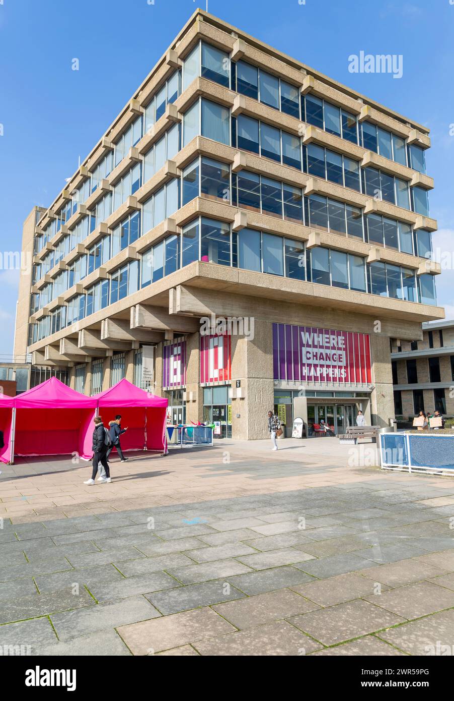 The Albert Sloman library building, University of Essex, Colchester ...