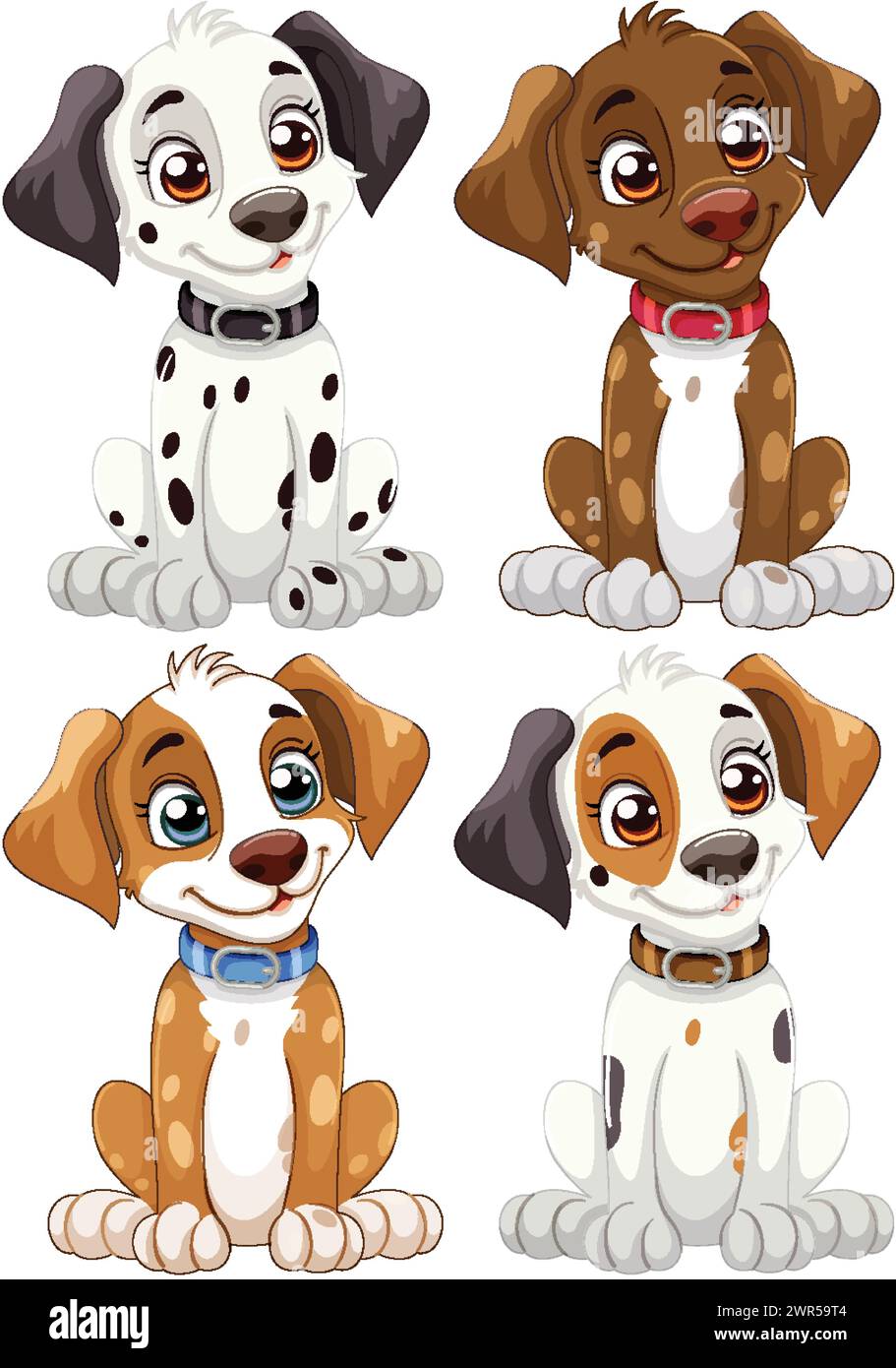 Animated puppies vector vectors hi-res stock photography and images - Alamy