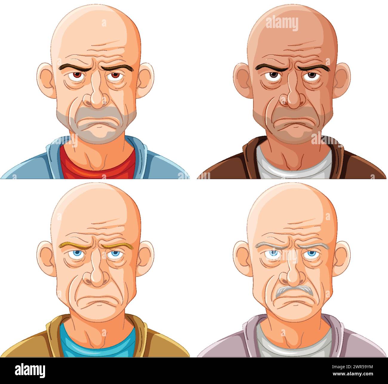 Gruff man Stock Vector Images - Alamy