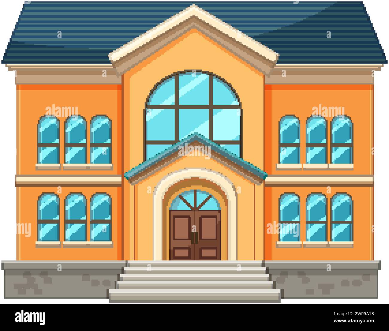 A vibrant, cartoon-style illustration of a house Stock Vector Image ...