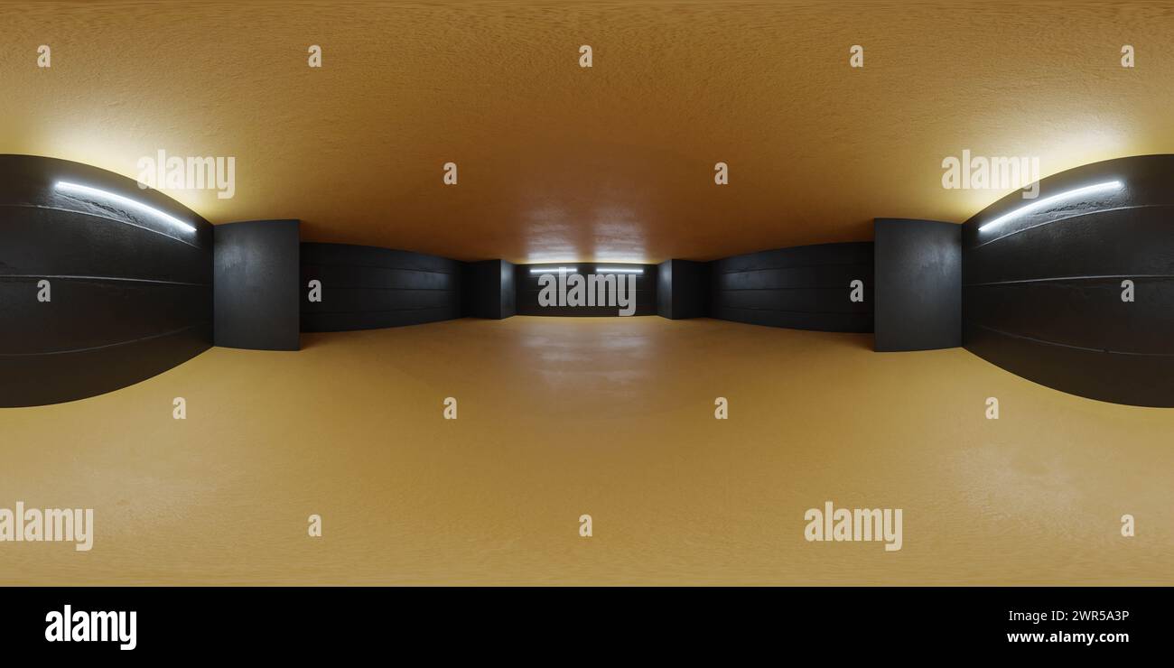 Room With orange ceiling and floor with Multiple Wall Lights 360 ...