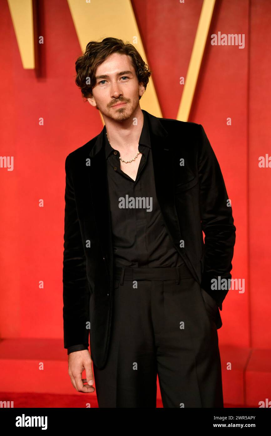 Dylan Arnold arrives at the Vanity Fair Oscar Party on Sunday, March 10 ...