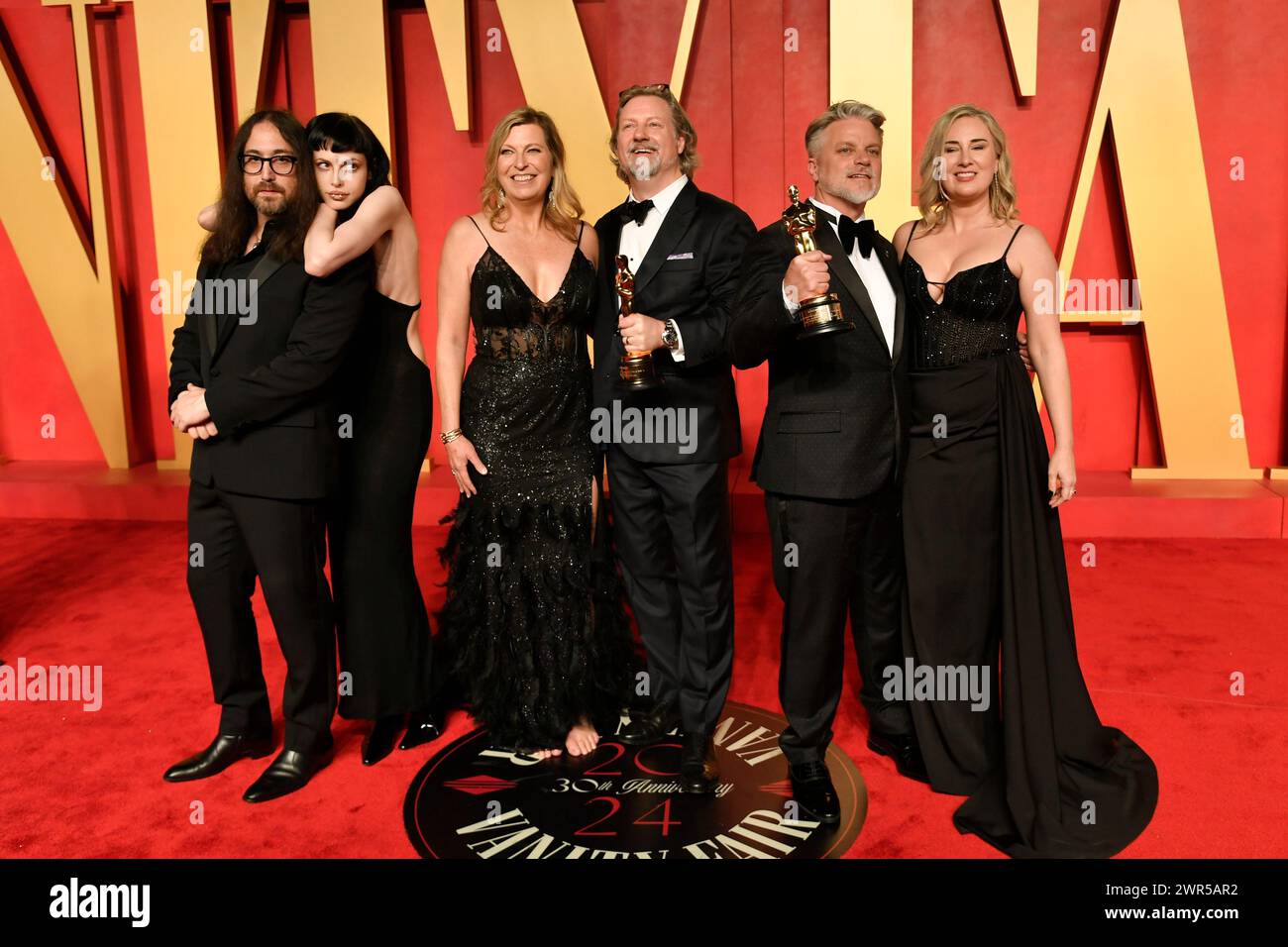 From left, Sean Lennon, Kemp Muhl, a guest, Dave Mullins, Brad Booker ...