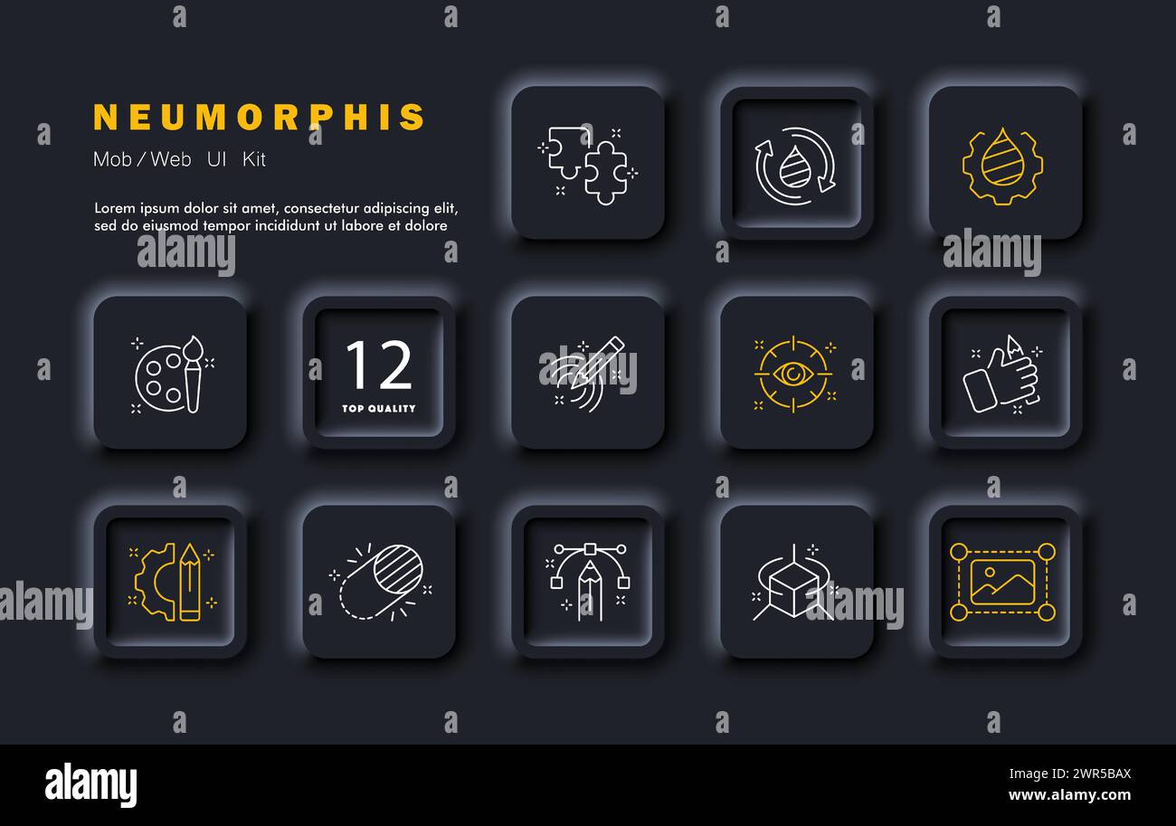 Photos set icon. Printer, brush, pencil, ruler, photo selection, pen ...