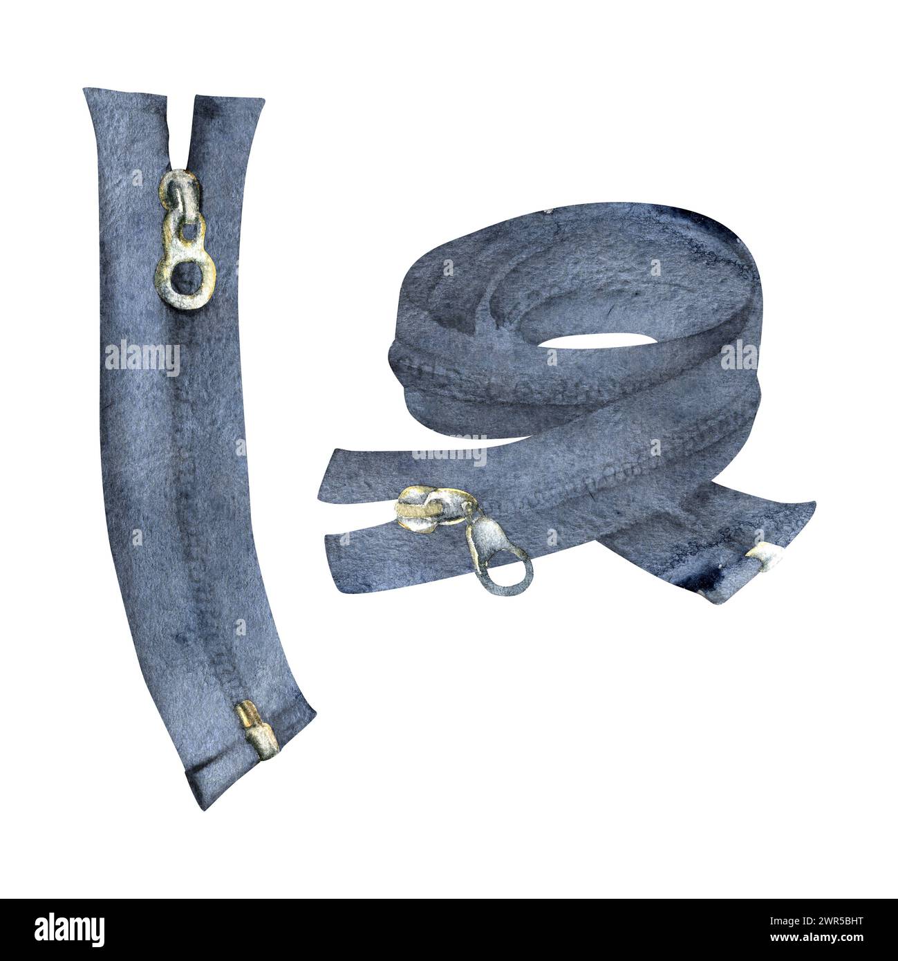 Hand drawn watercolor illustration sewing craft seamstress supplies ...