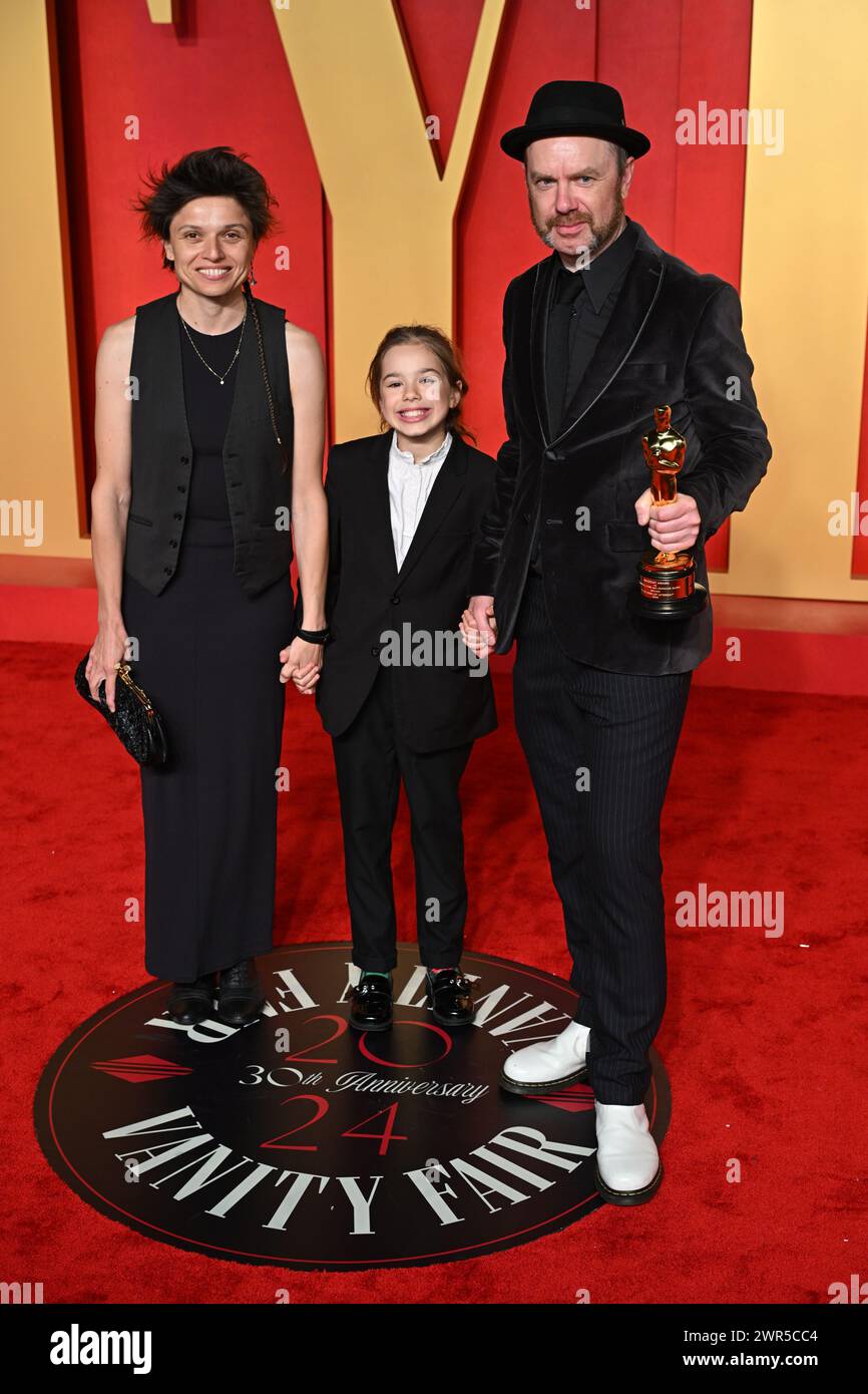 Sound designer Tarn Willers (right), with guests and his award for Best ...