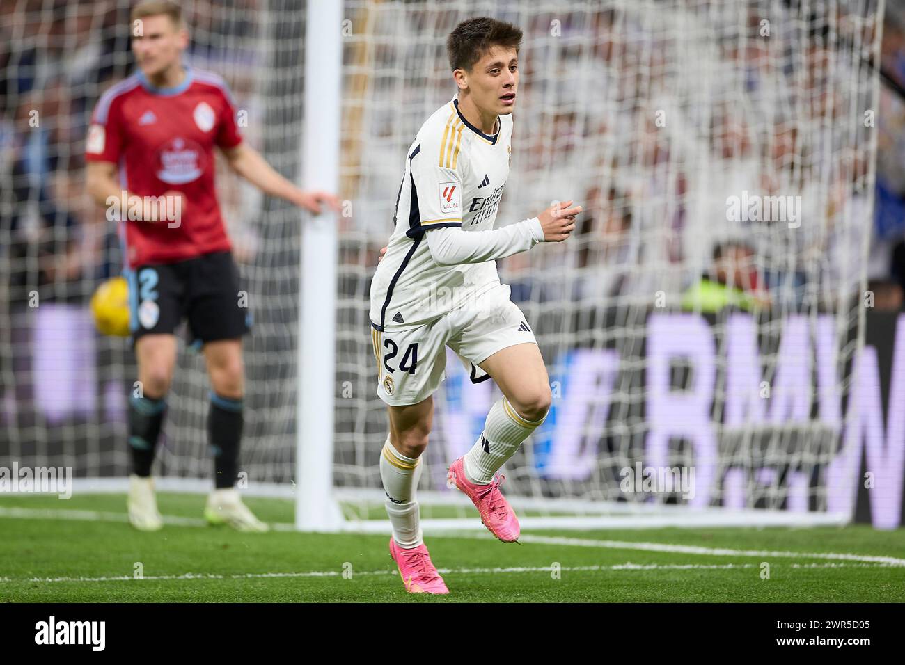 Arda Guler of Real Madrid CF celebrates a goal during the La Liga week ...