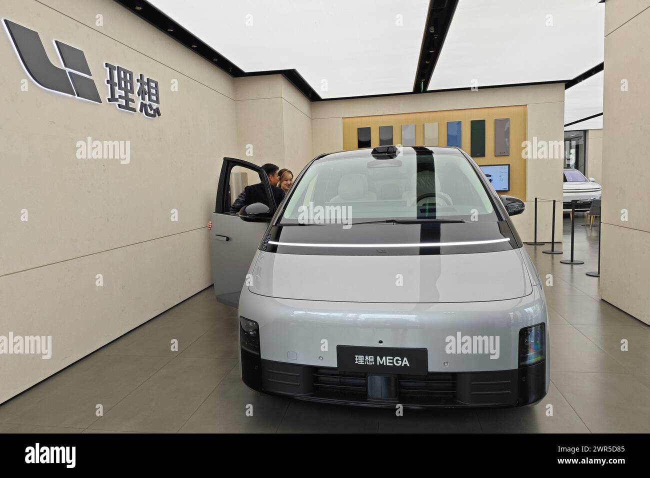 SHANGHAI, CHINA - MARCH 11, 2024 - Customers experience Li Auto's new MPV model MEGA at a Li ...