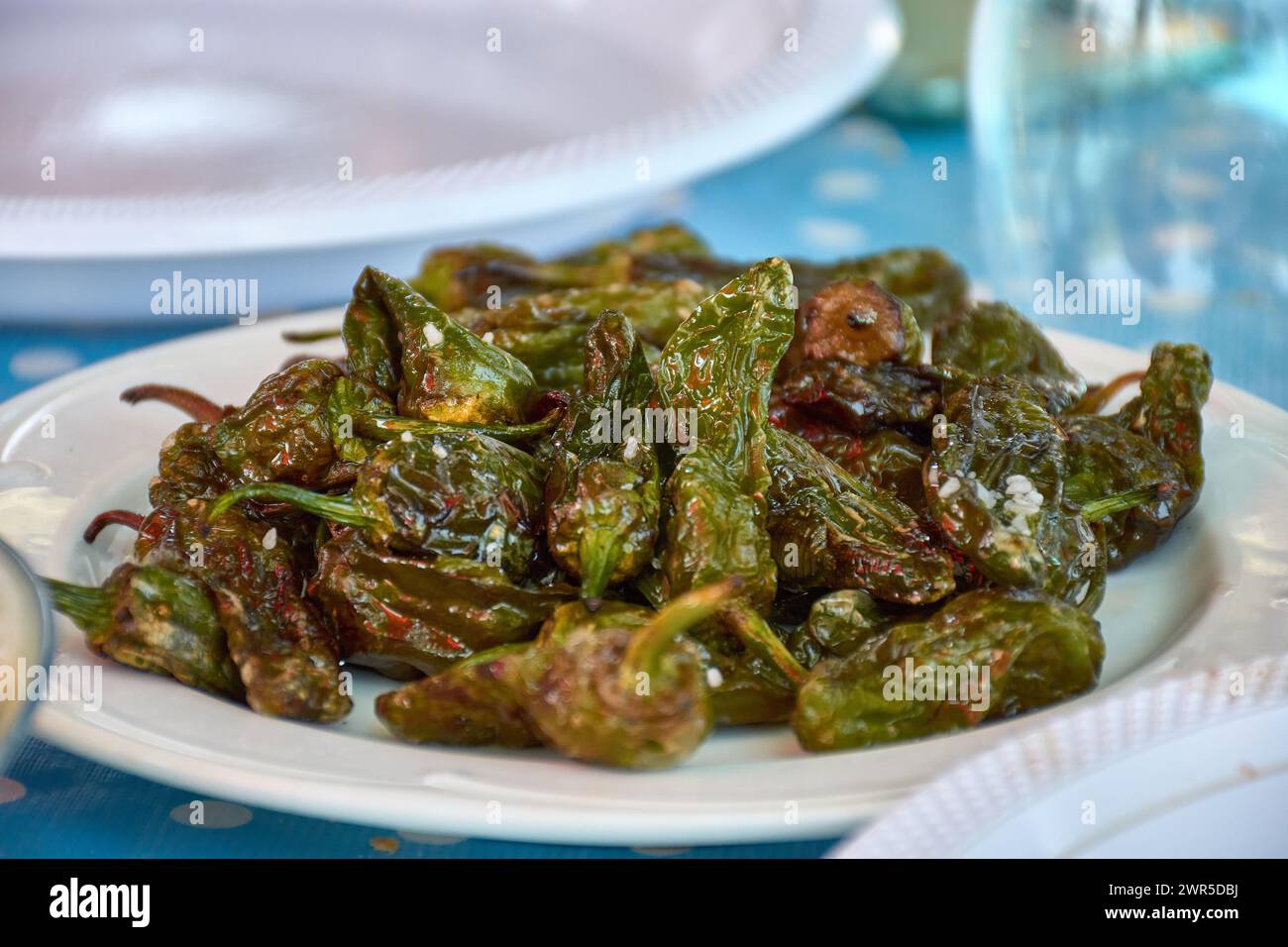 Shiny green padron peppers hi-res stock photography and images - Alamy