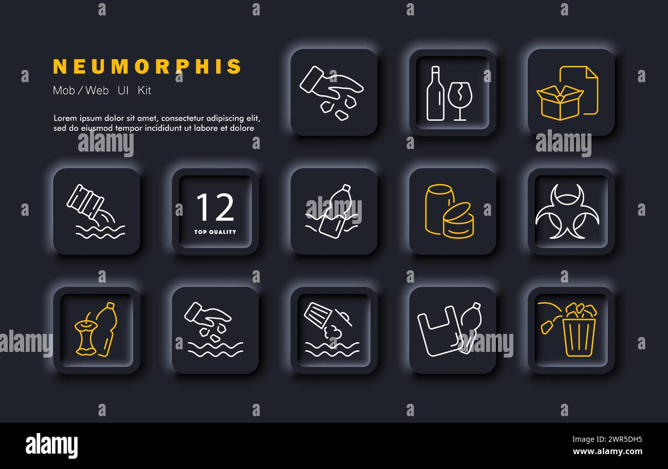 Glass rubbish label Stock Vector Images - Alamy