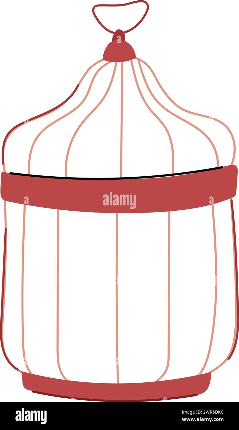 golden bird cage cartoon vector illustration Stock Vector Image & Art ...