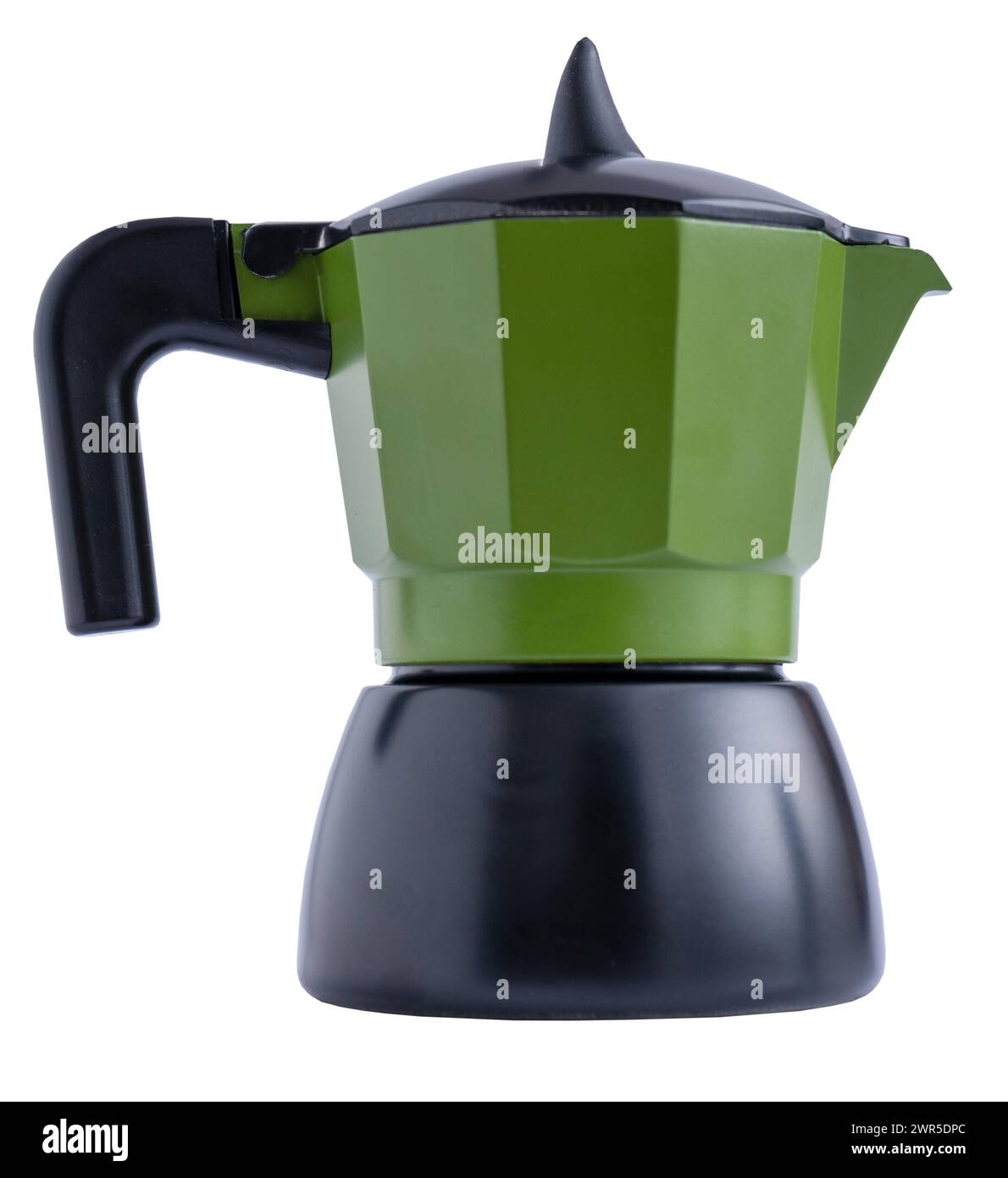 Geyser coffee maker isolated on white background. Italian moka pot ...