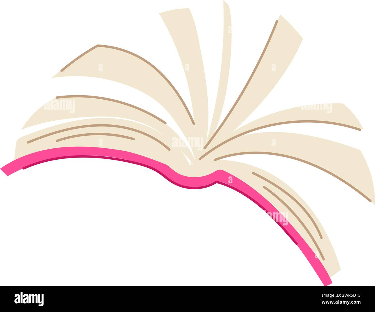 empty book open cartoon vector illustration Stock Vector Image & Art ...