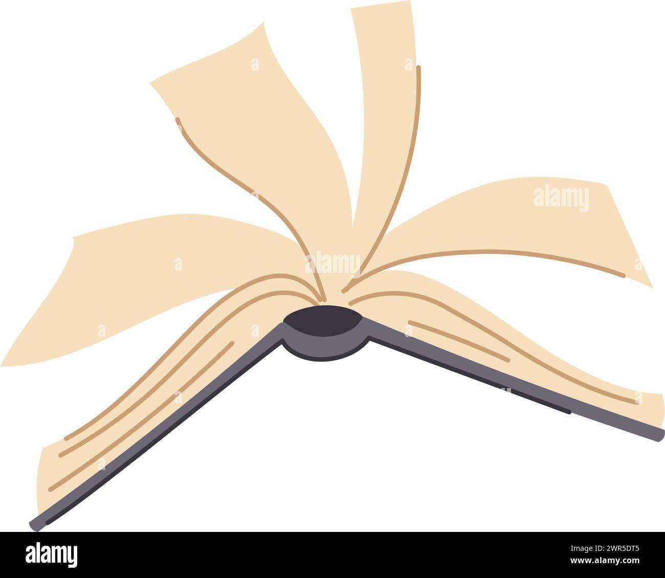 object book open cartoon vector illustration Stock Vector Image & Art ...