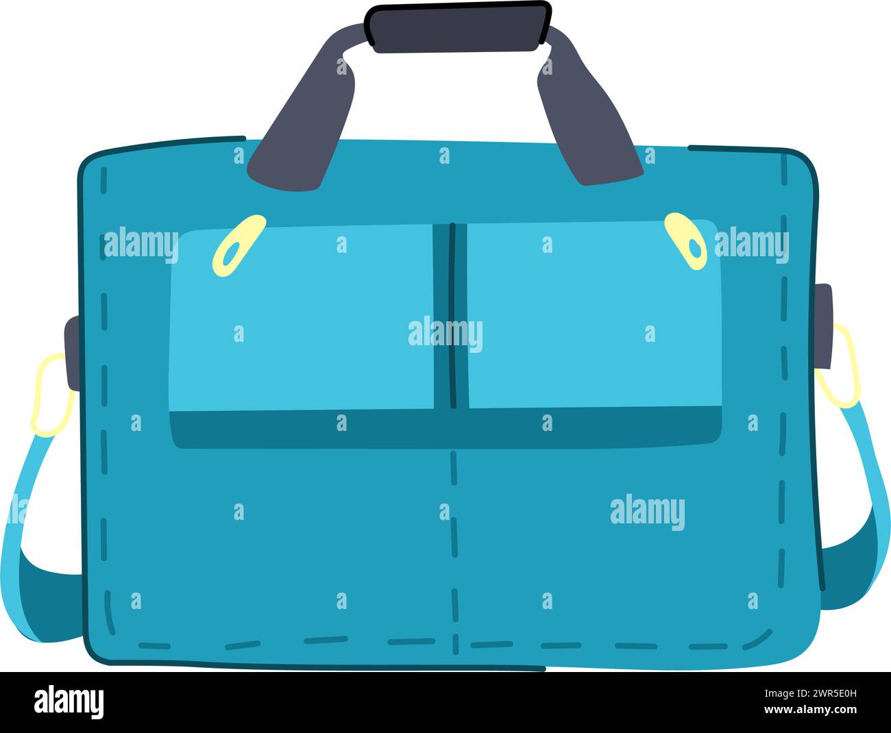 worker briefcase leather cartoon vector illustration Stock Vector Image ...