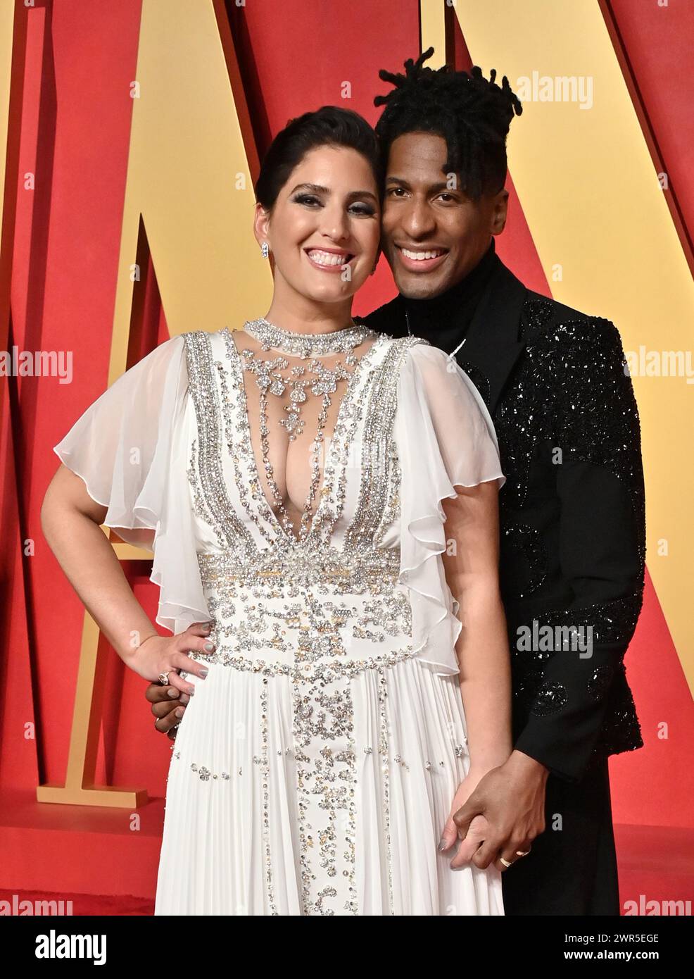 Beverly Hills, USA. 10th Mar, 2024. Jon Batiste and Suleika Jaouad ...