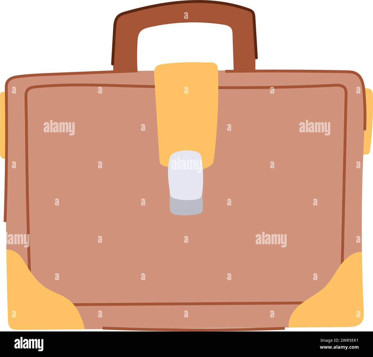 luxury briefcase leather cartoon vector illustration Stock Vector Image ...