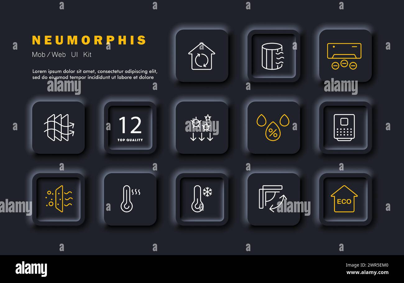 Temperature set icon. Air conditioning, humidifier, eco house ...