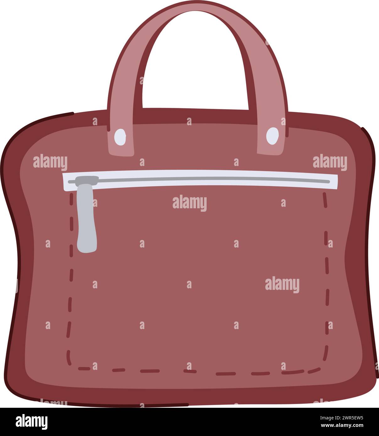 office briefcase leather cartoon vector illustration Stock Vector Image ...