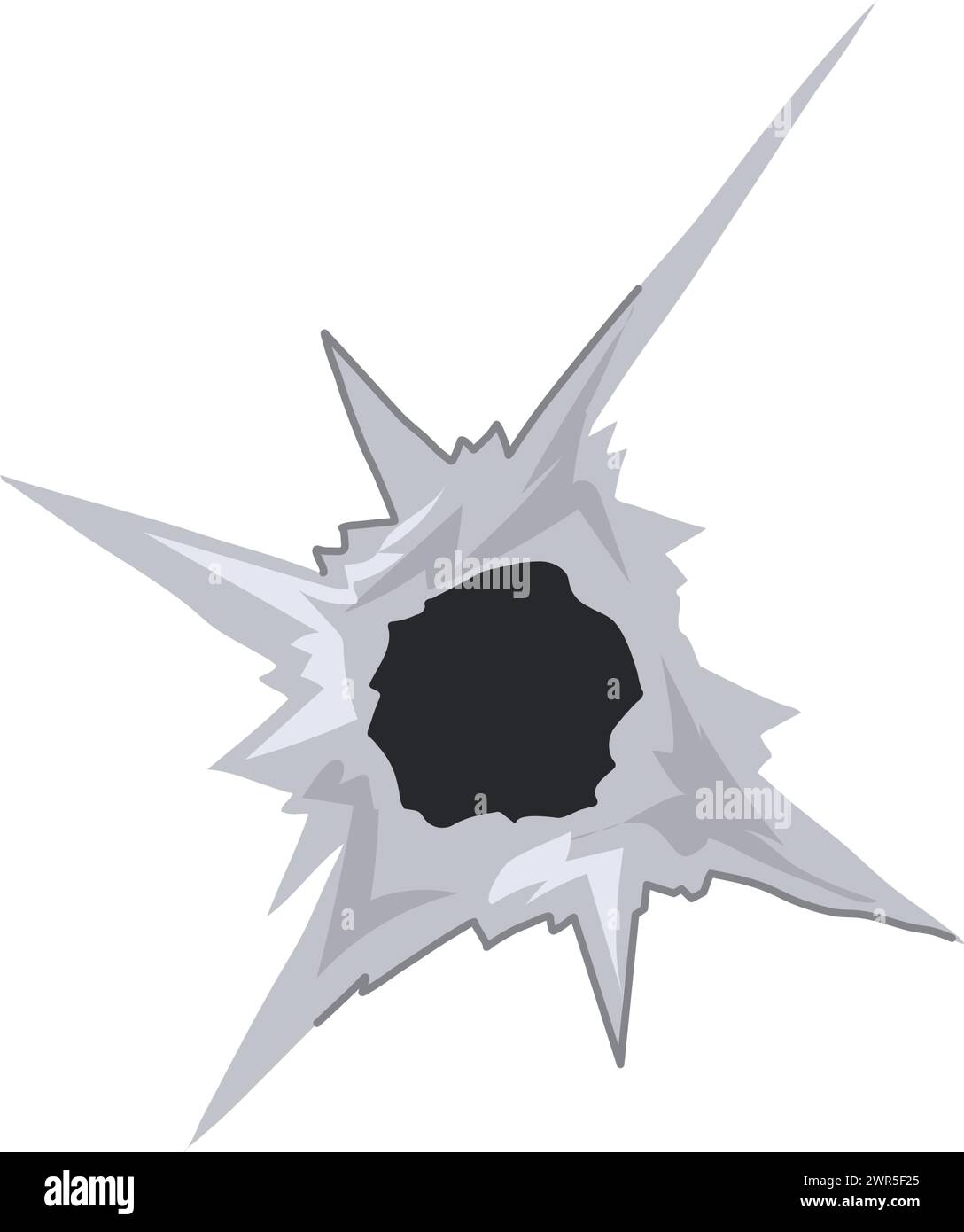 gunshot bullet hole cartoon vector illustration Stock Vector Image ...