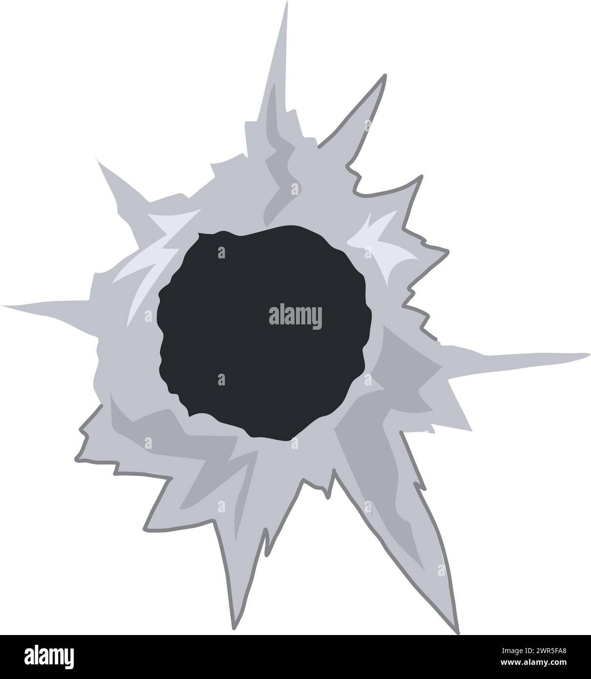 military bullet hole cartoon vector illustration Stock Vector Image ...