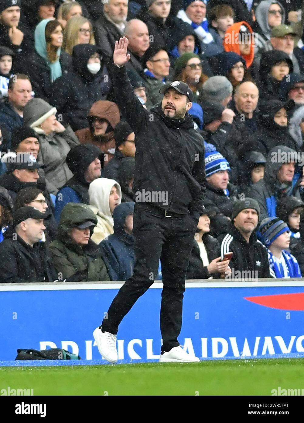 Brighton head coach Roberto De Zerbi during the Premier League match ...