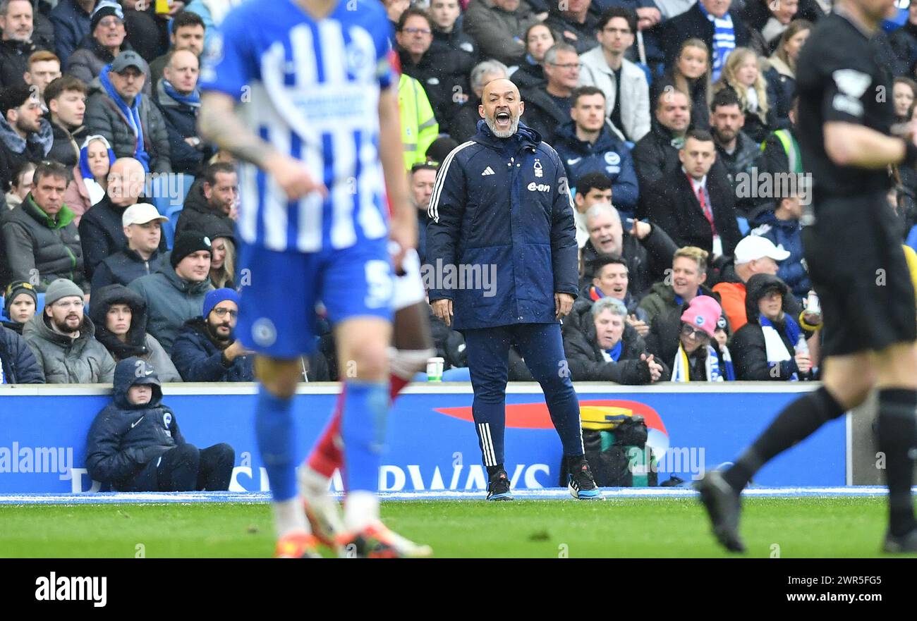 Nottingham Forest head coach Nuno Espirito Santo during the Premier ...