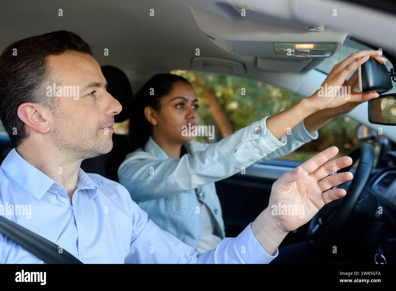 student driver taking driving test Stock Photo - Alamy