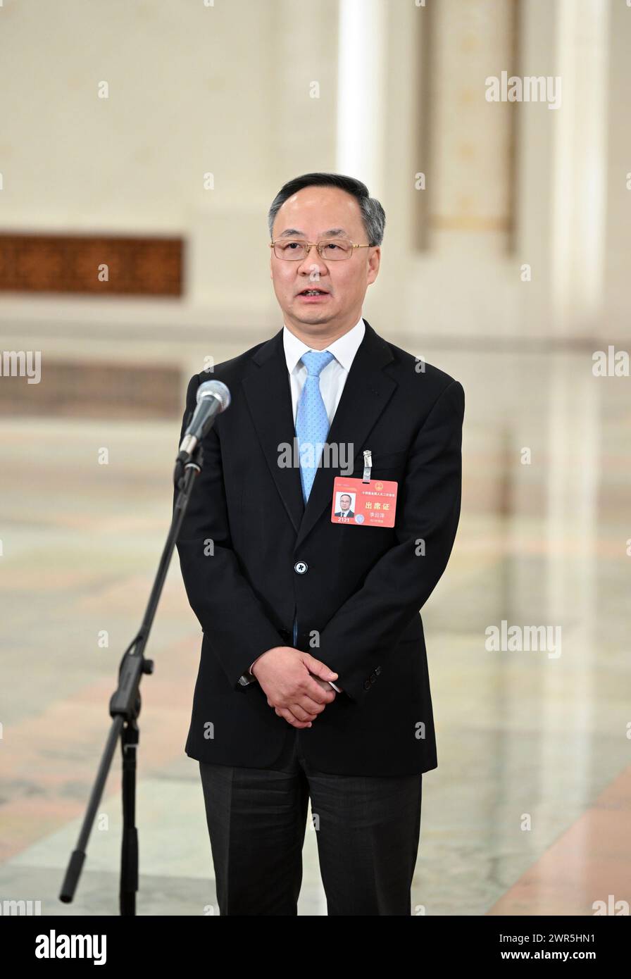 Beijing, China. 11th Mar, 2024. Li Yunze, head of the National ...