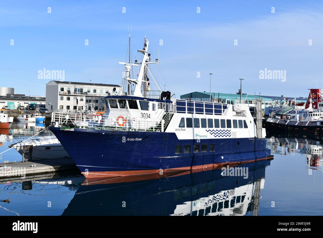 Sightseeing ship Artic Rose alongside at Reykjavik Harbour, Reykjavik ...