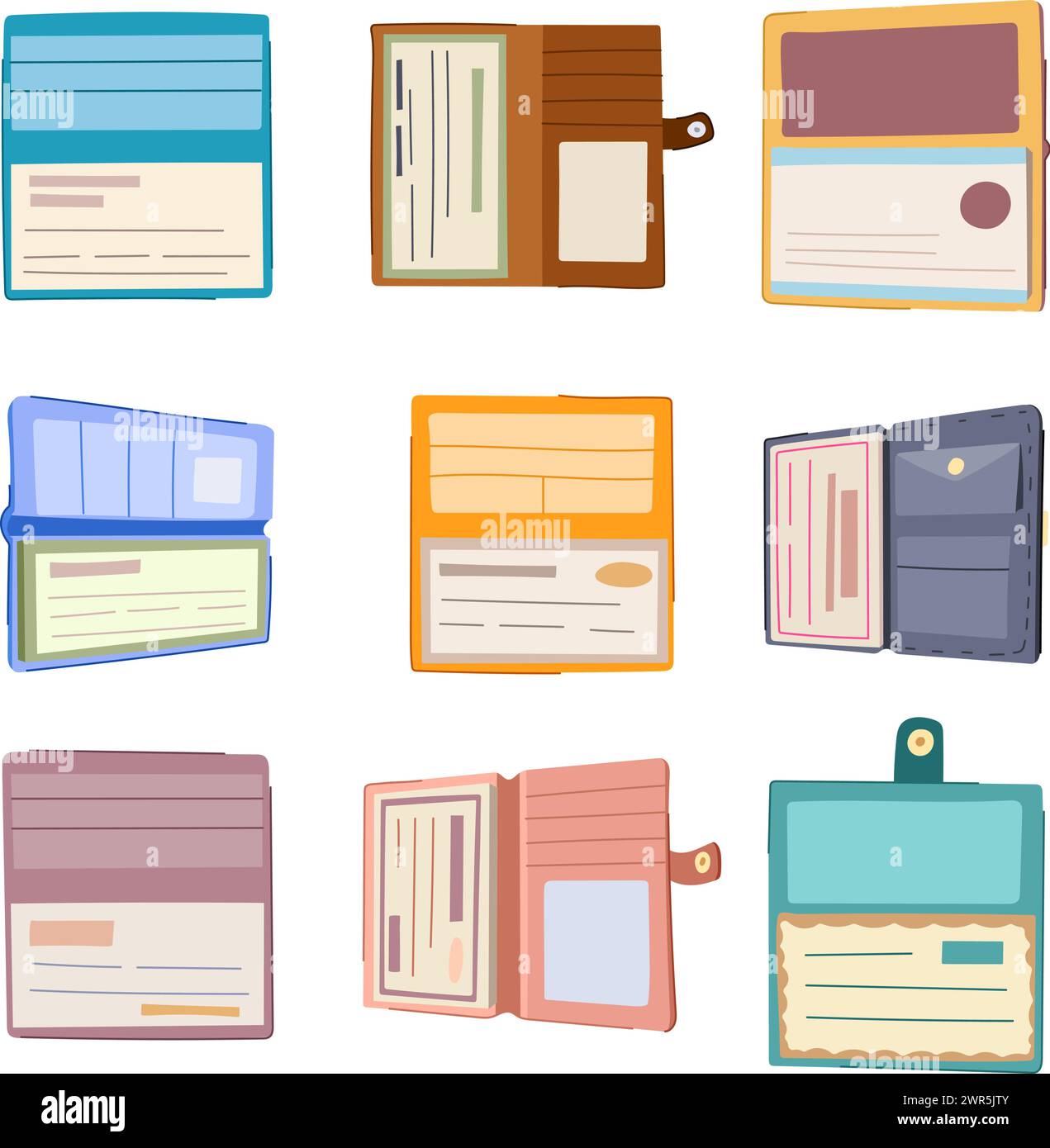 checkbook set cartoon vector illustration Stock Vector Image & Art - Alamy