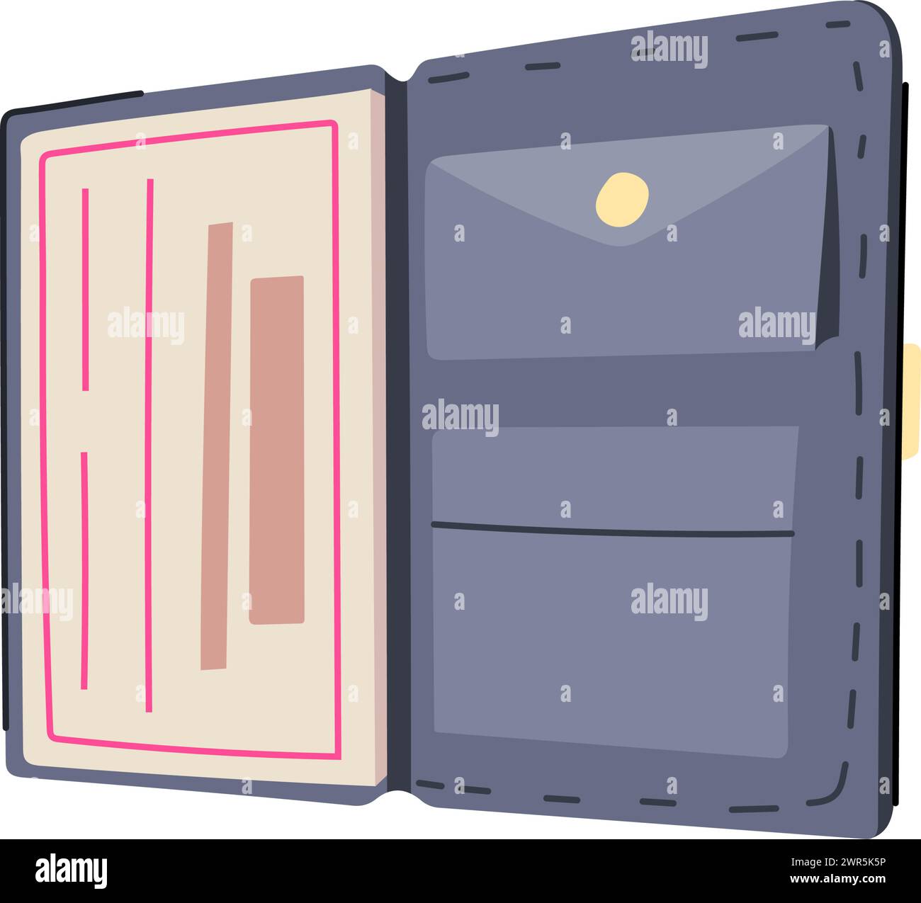 salary checkbook cartoon vector illustration Stock Vector Image & Art ...