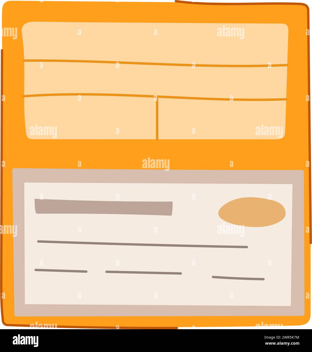 cheque checkbook cartoon vector illustration Stock Vector Image & Art ...