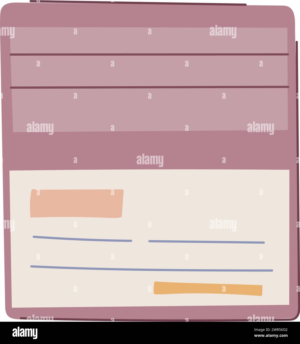 wallet checkbook cartoon vector illustration Stock Vector Image & Art ...