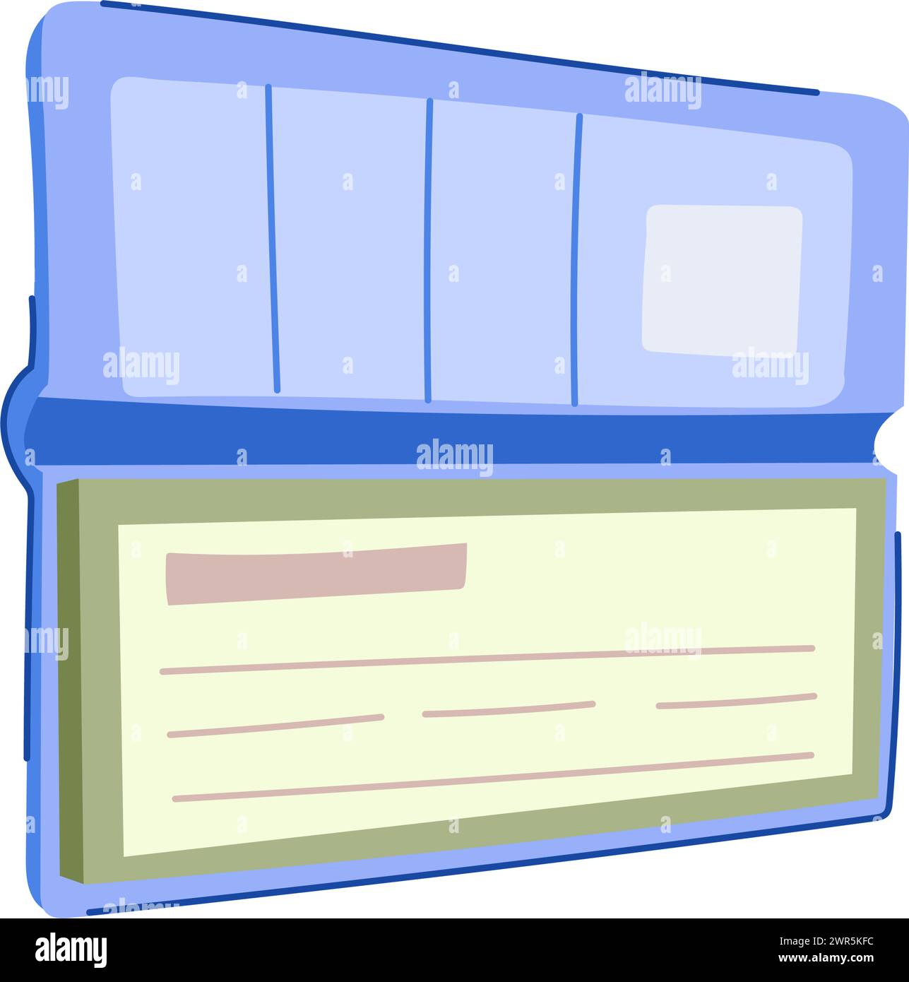 template checkbook cartoon vector illustration Stock Vector Image & Art ...