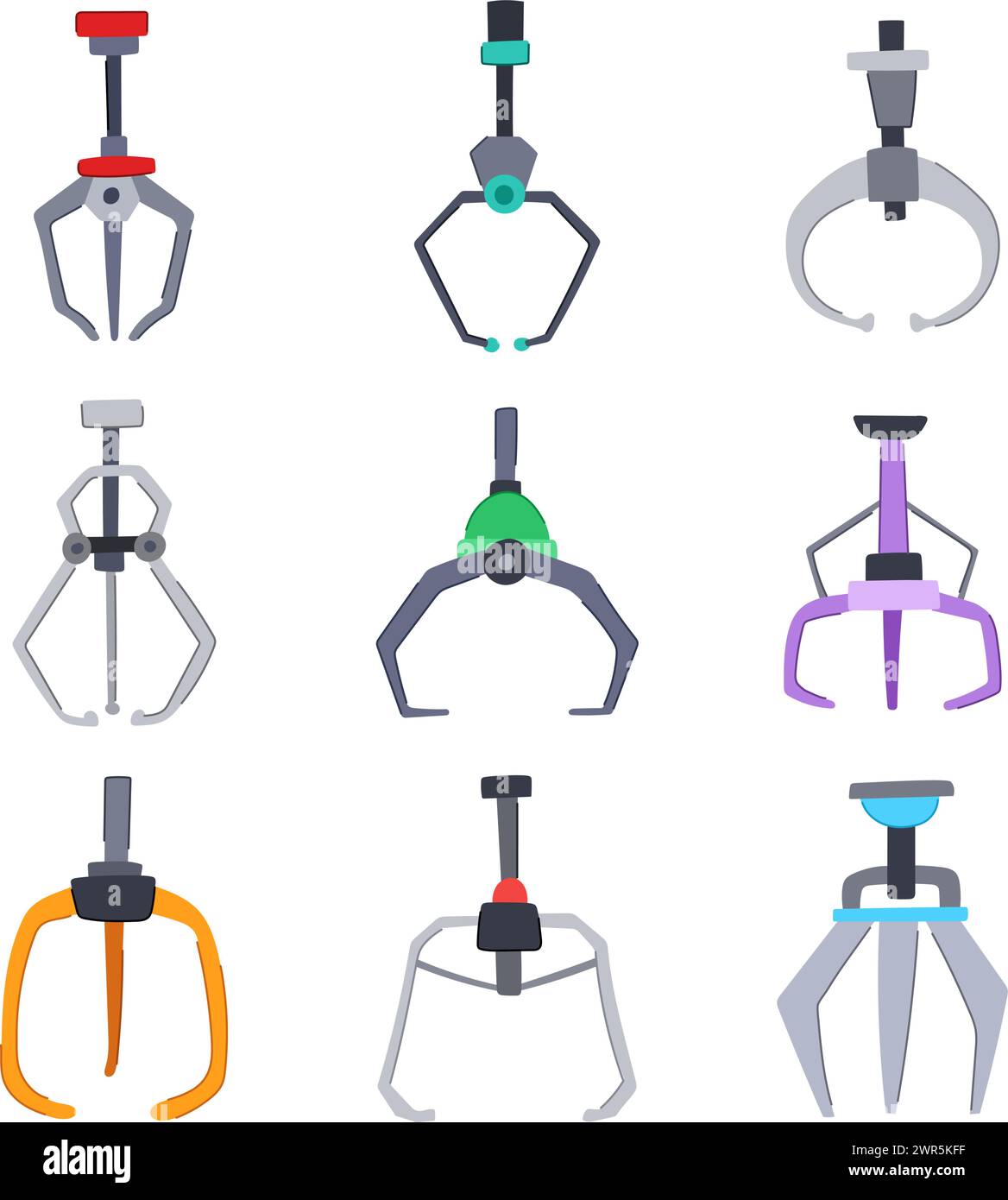 claw machine set cartoon vector illustration Stock Vector Image & Art ...