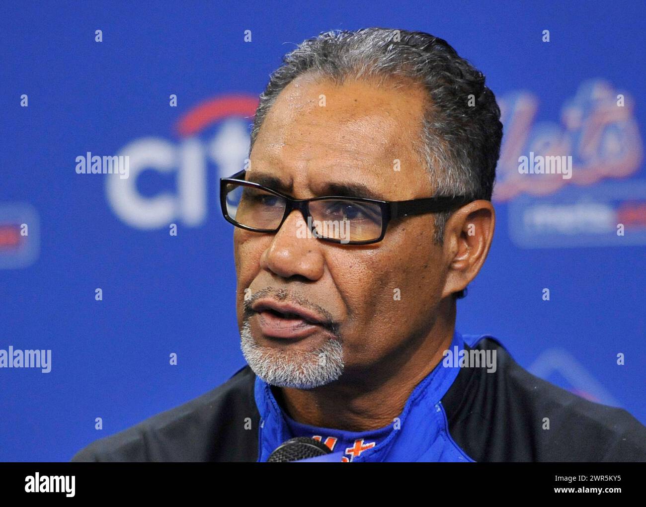 FILE - New York Mets manager Jerry Manuel talks to the media prior to a ...
