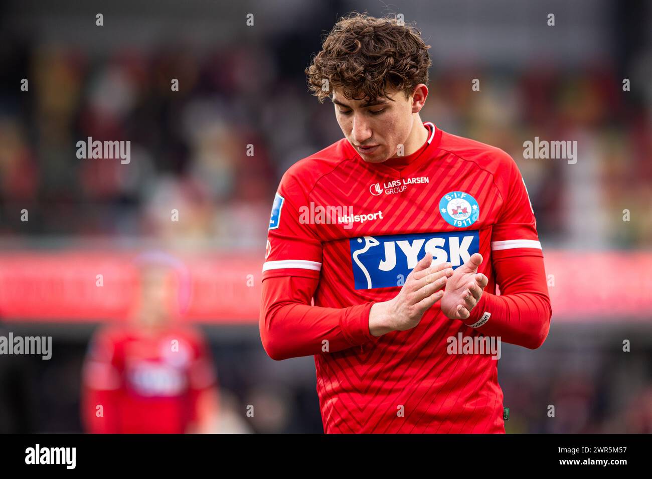 Silkeborg, Denmark. 10th Mar, 2024. Alexander Lind of Silkeborg IF seen ...
