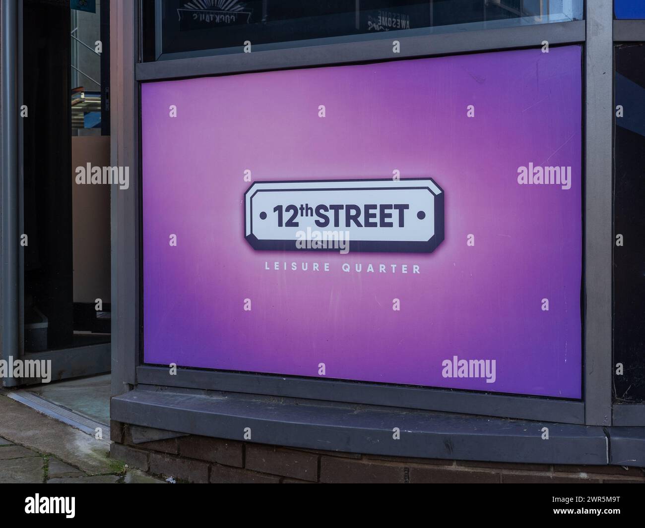 Sign for the 12th Street district of Central Milton Keynes, an area ...