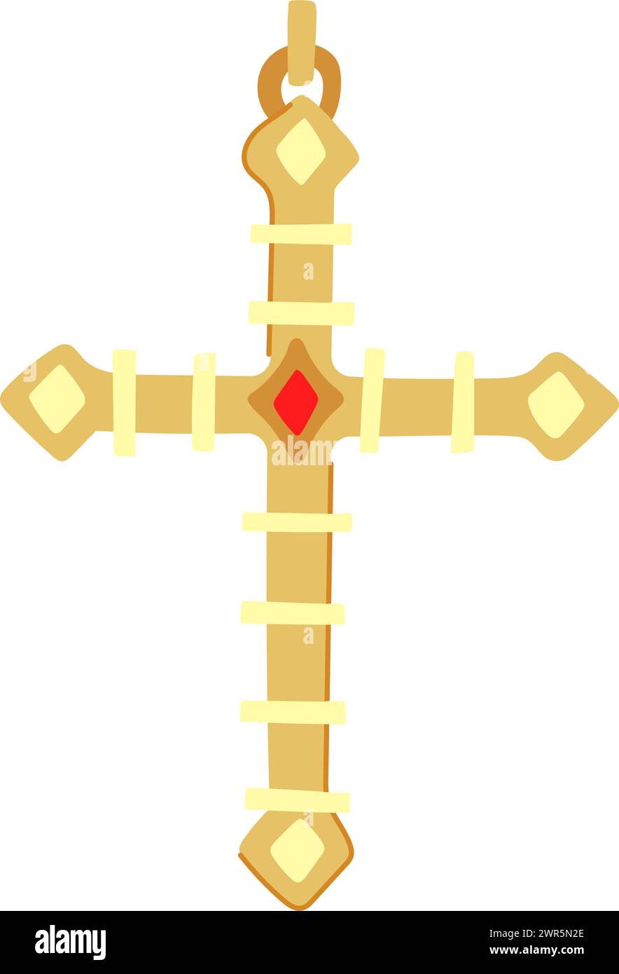 church cross christian cartoon vector illustration Stock Vector Image ...