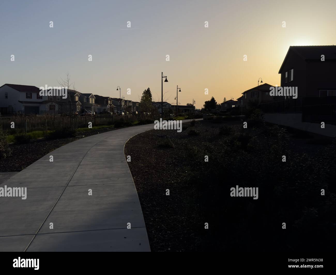 Serene outdoor pathway flanked hi-res stock photography and images - Alamy