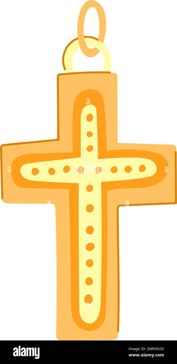 catholic cross christian cartoon vector illustration Stock Vector Image ...