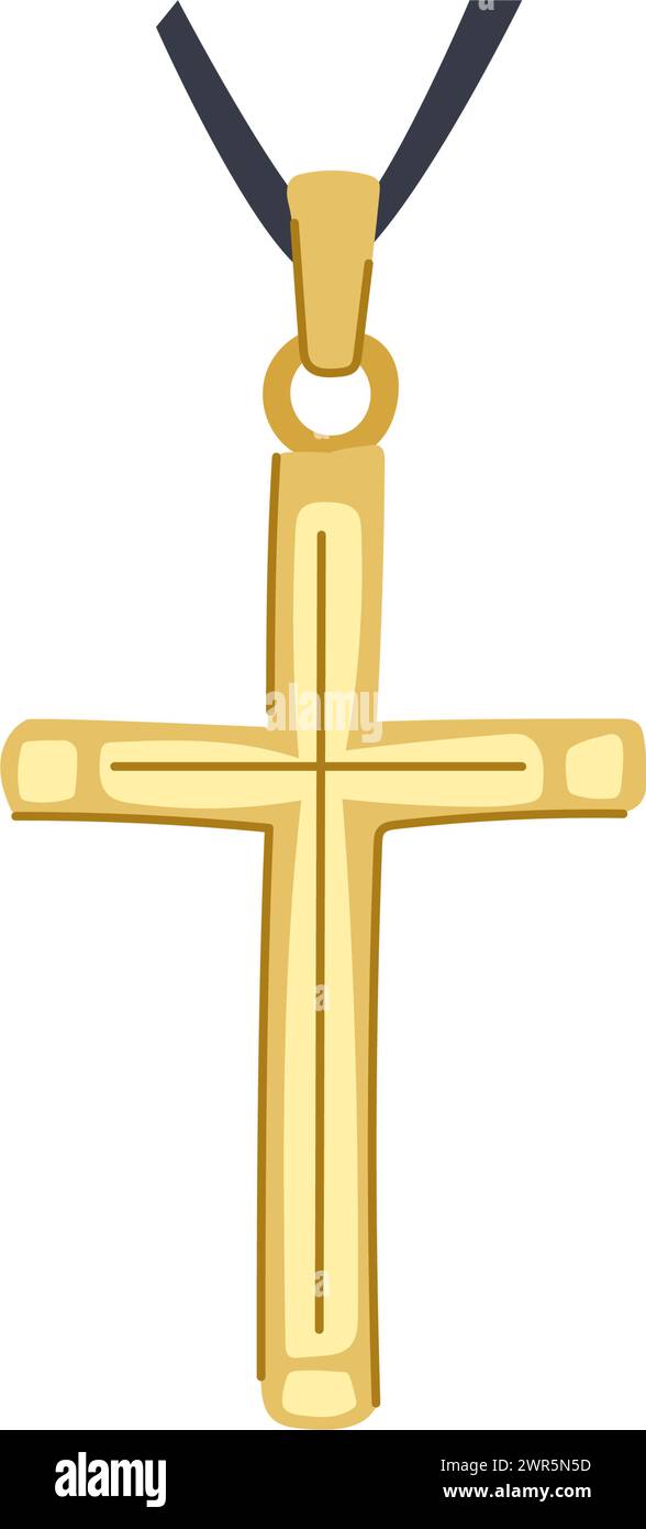 outline cross christian cartoon vector illustration Stock Vector Image ...