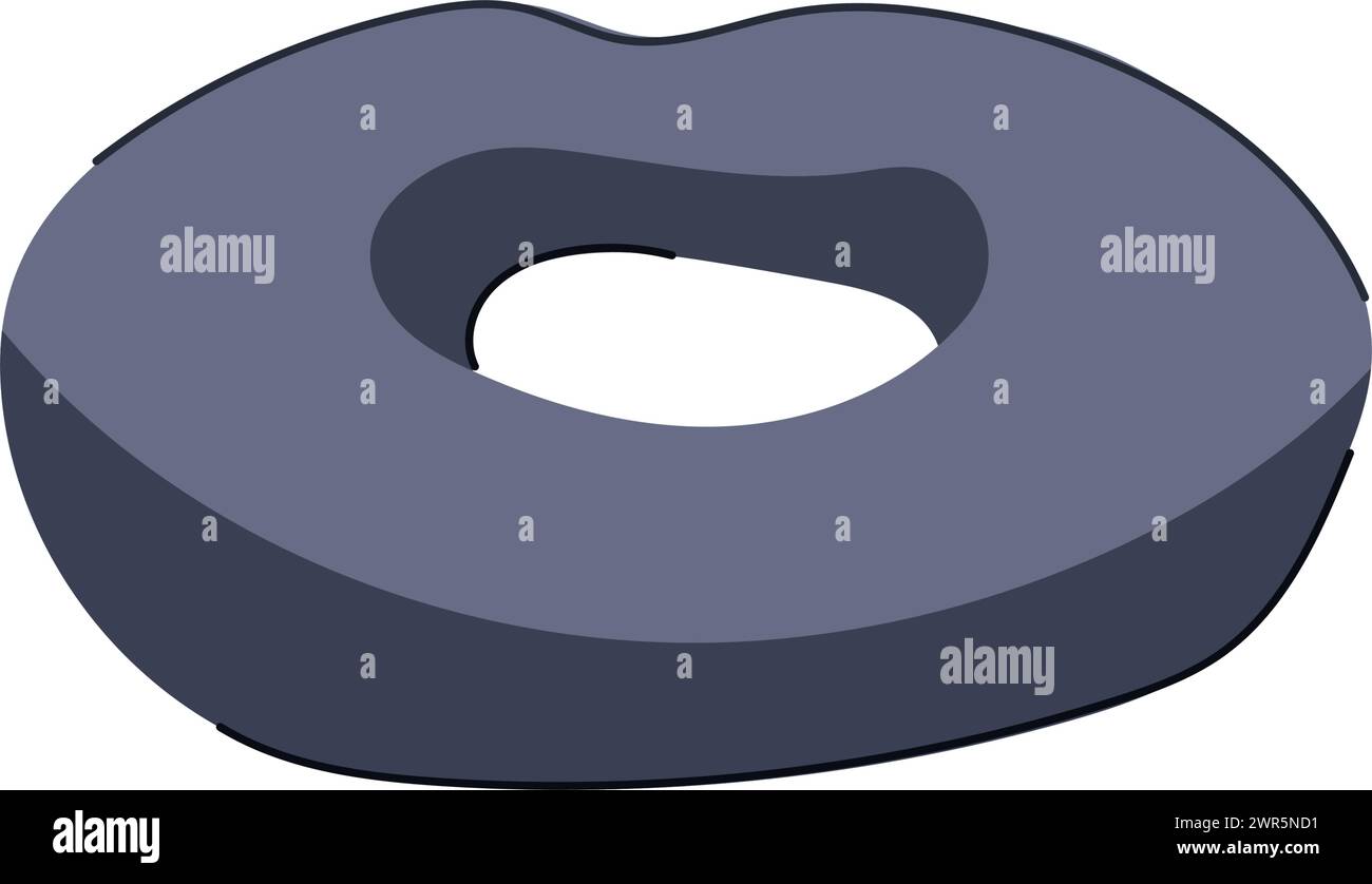 car desk chair cushion cartoon vector illustration Stock Vector Image ...