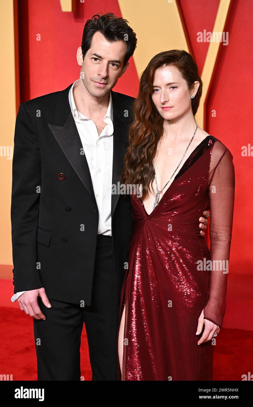 Los Angeles, USA. March 10th, 2024. Mark Ronson and Grace Gummer ...