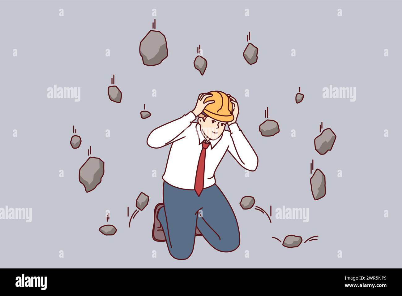 Man saves himself from falling rocks during earthquake by using hardhat ...