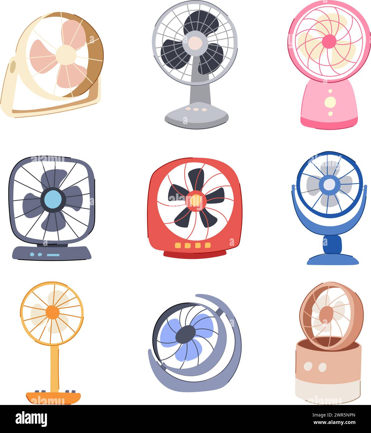Woman hot office fan Stock Vector Images - Alamy